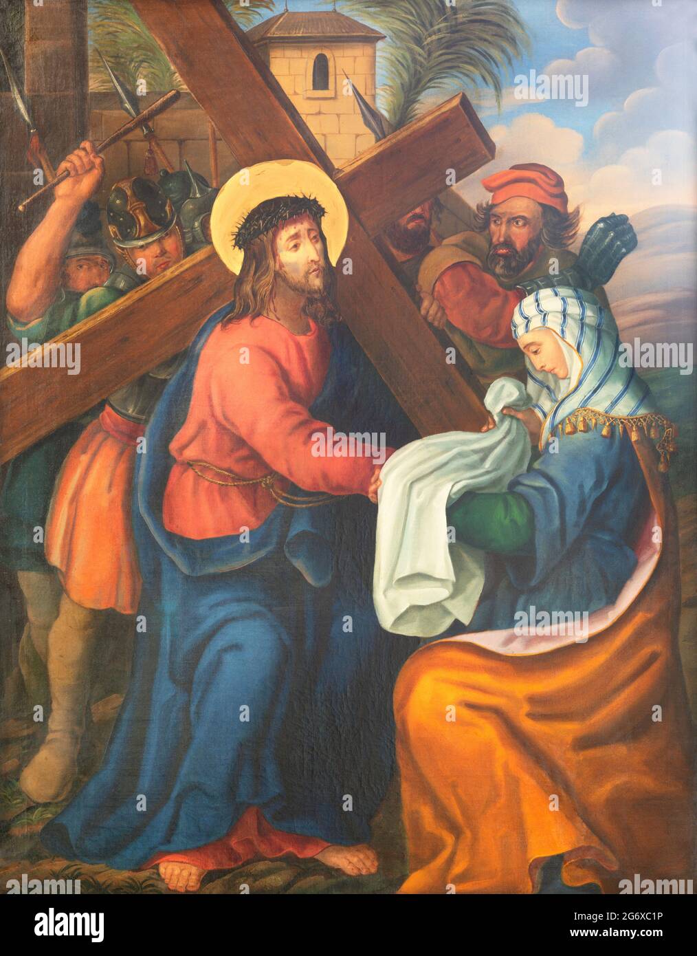 VIENNA, AUSTIRA - JUNI 17, 2021: Il dipinto Veronica strofina il volto ...