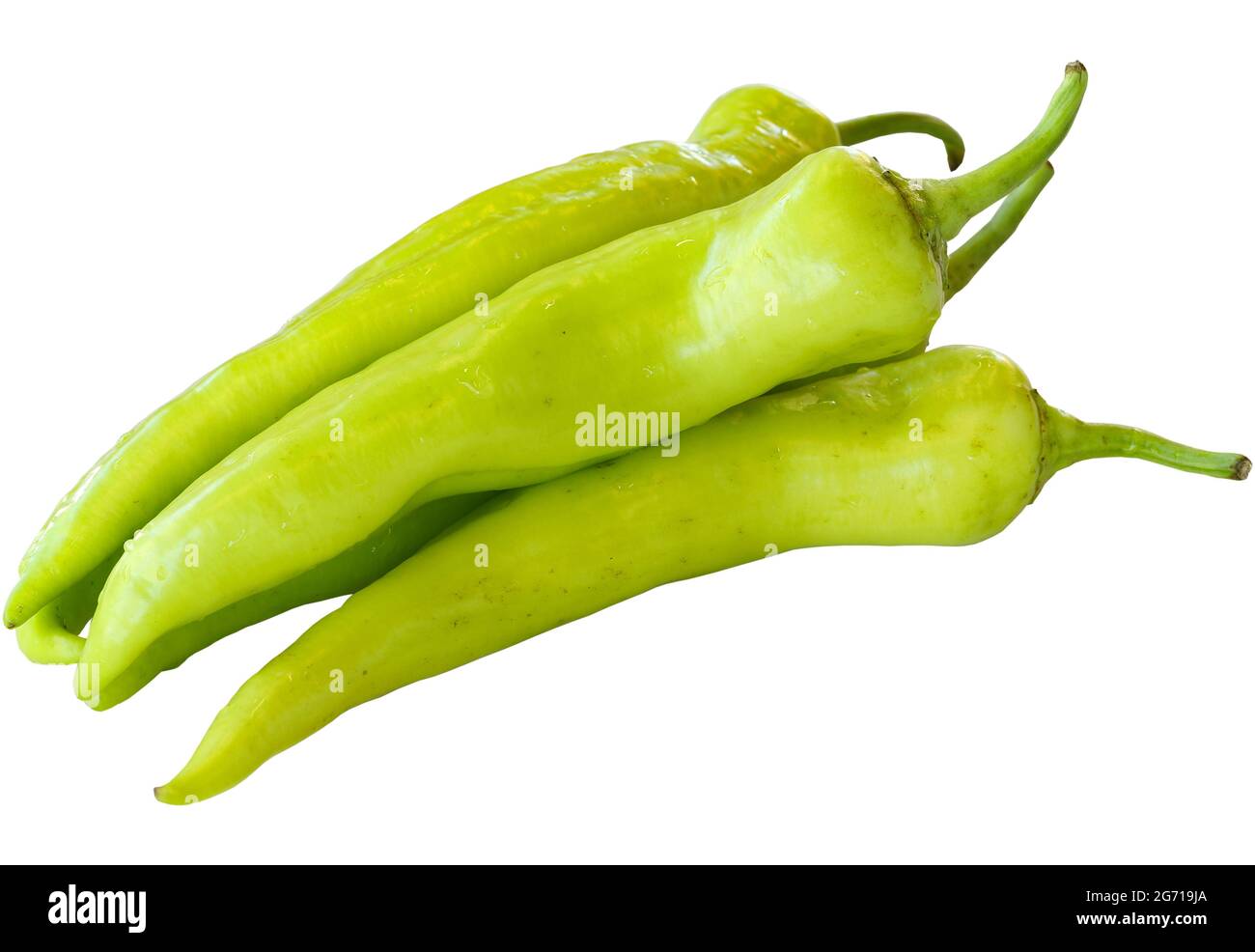 Peperoncino verde su sfondo bianco immagini e fotografie stock ad alta ...