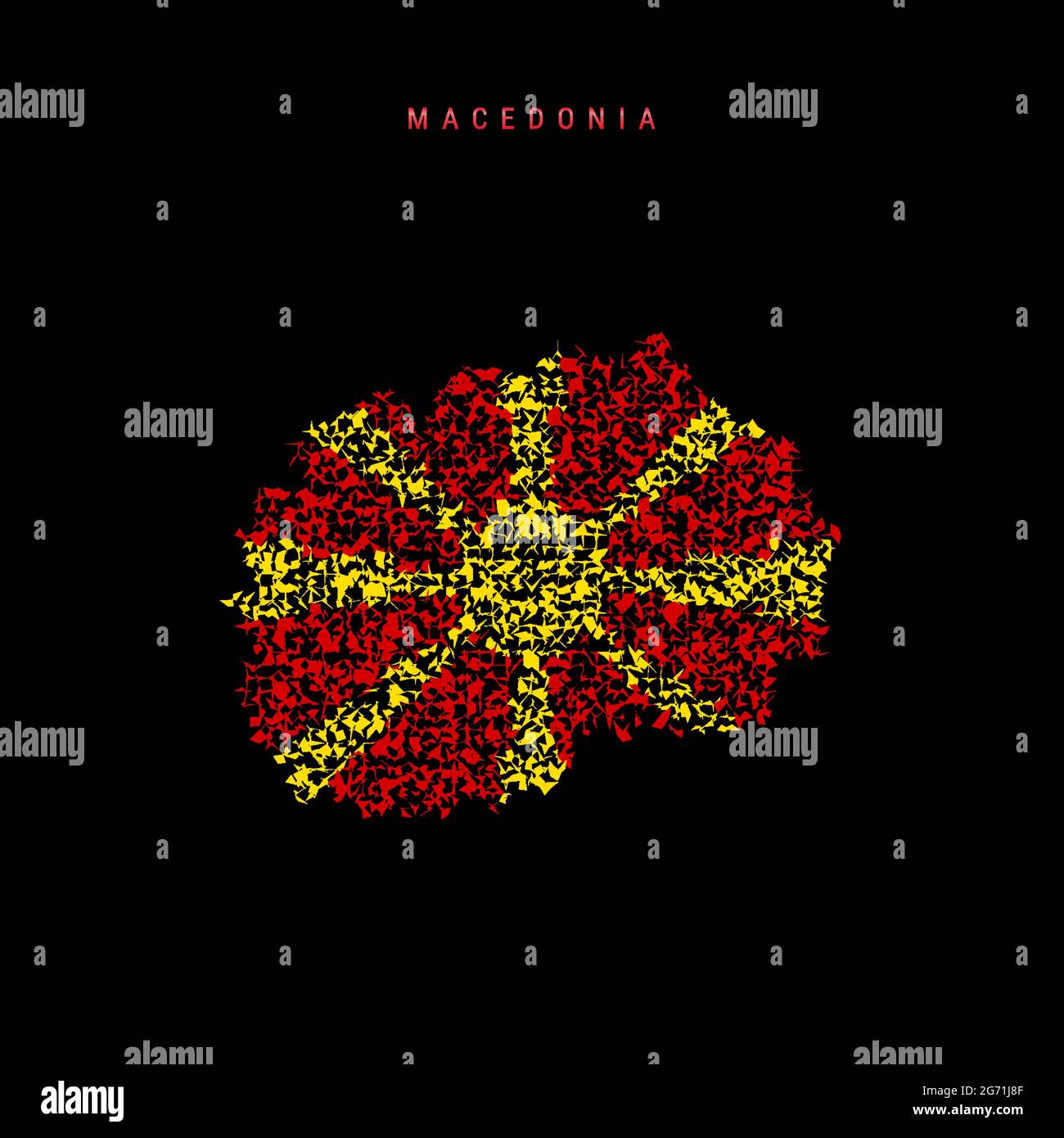 Mappa della bandiera macedone macedonia Immagini Vettoriali Stock - Alamy