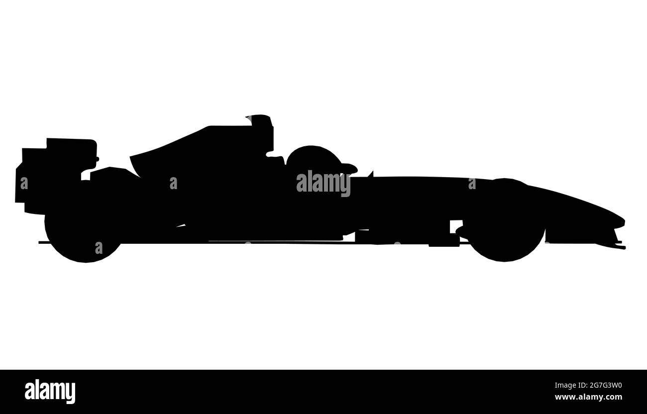 Sagoma auto f1 Foto e Immagini Stock in Bianco e Nero - Alamy
