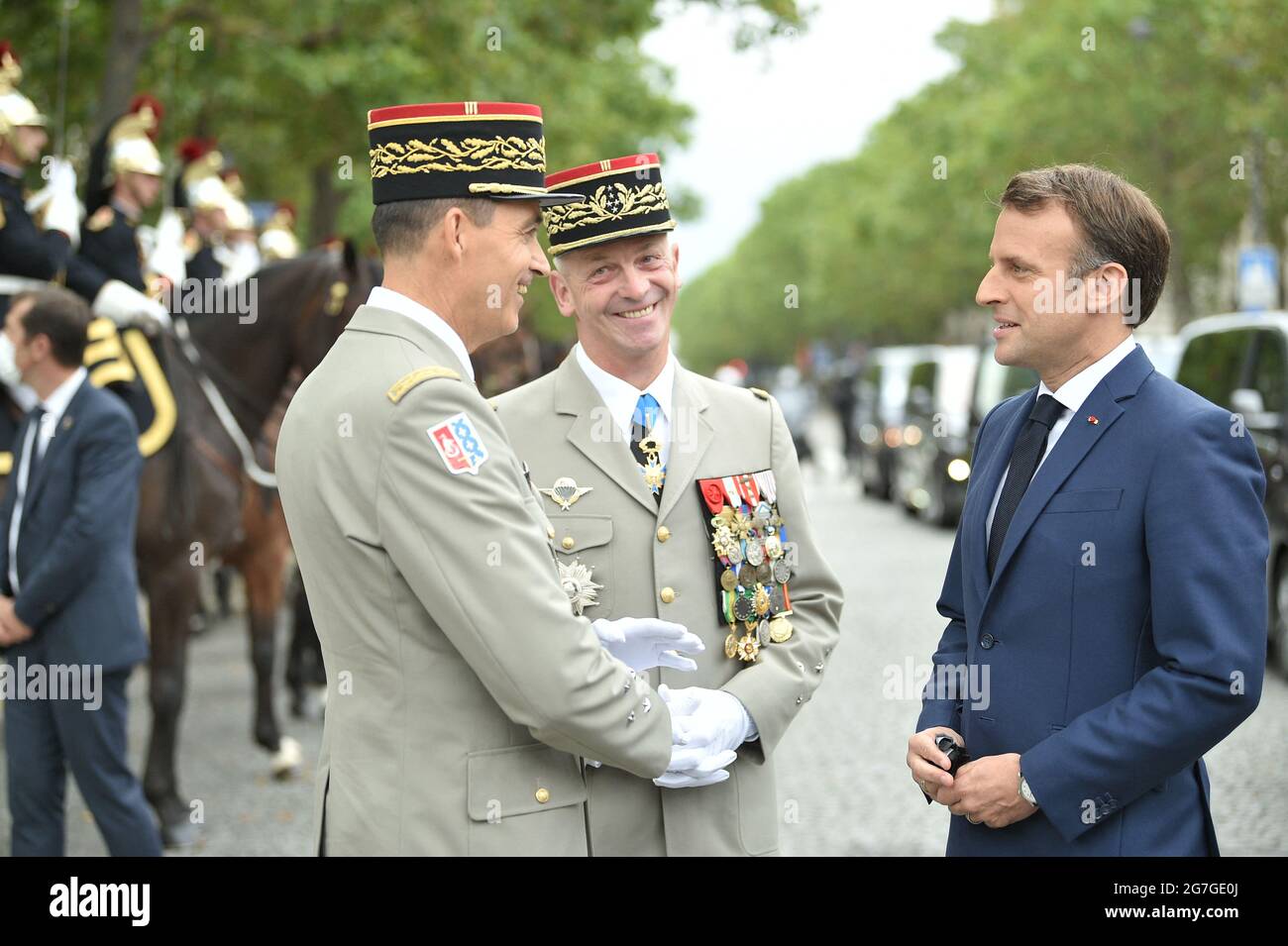 Parigi, Francia, 14 luglio 2021. Il generale Christophe Abad ...