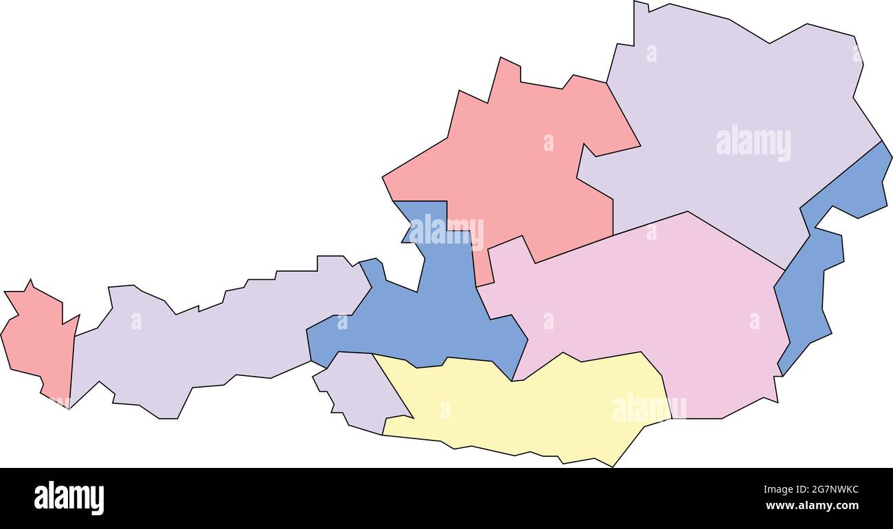 Contorno mappa austria Immagini Vettoriali Stock - Alamy