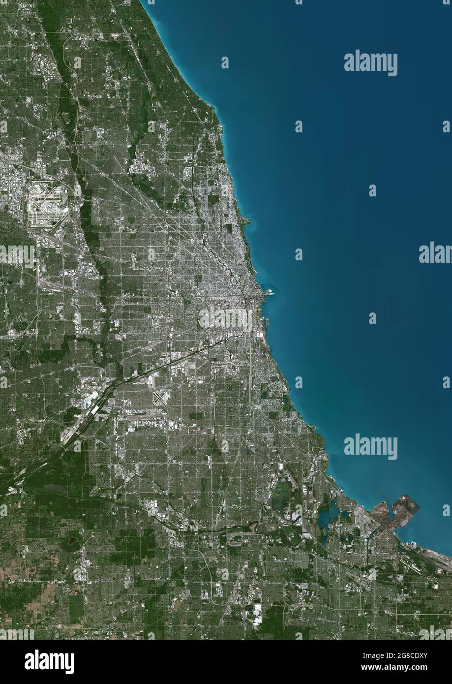 Chicago illinois satellite image immagini e fotografie stock ad alta ...