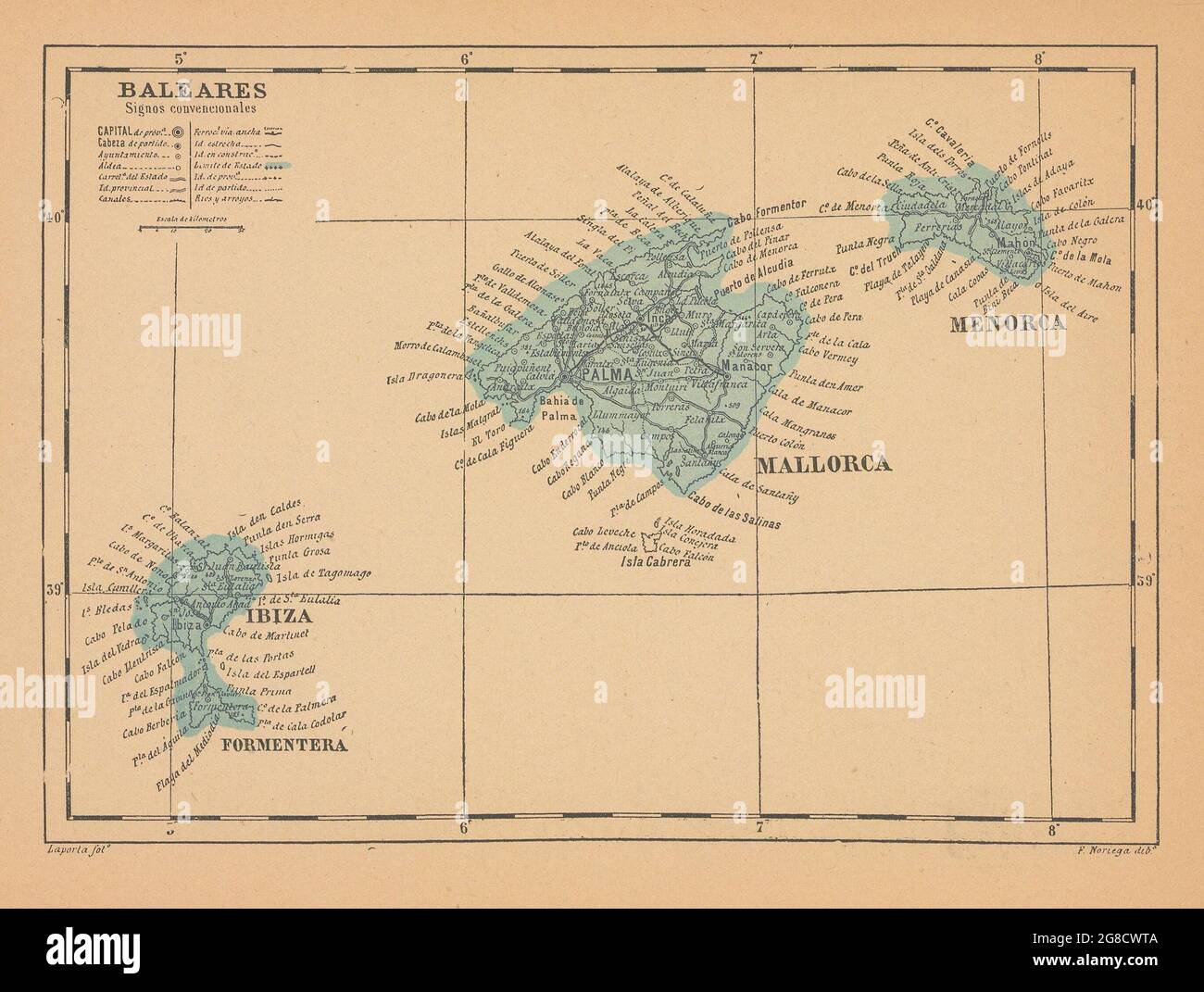Balearic islands map immagini e fotografie stock ad alta risoluzione ...