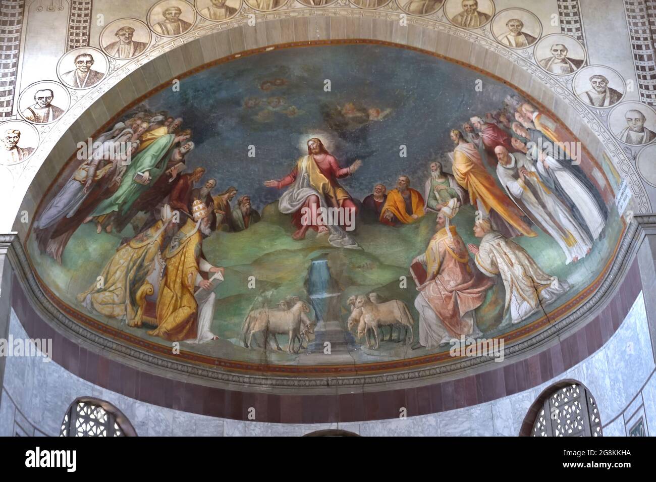 Roma Colle Aventino, Basilica di Santa Sabina, affresco absidale di ...