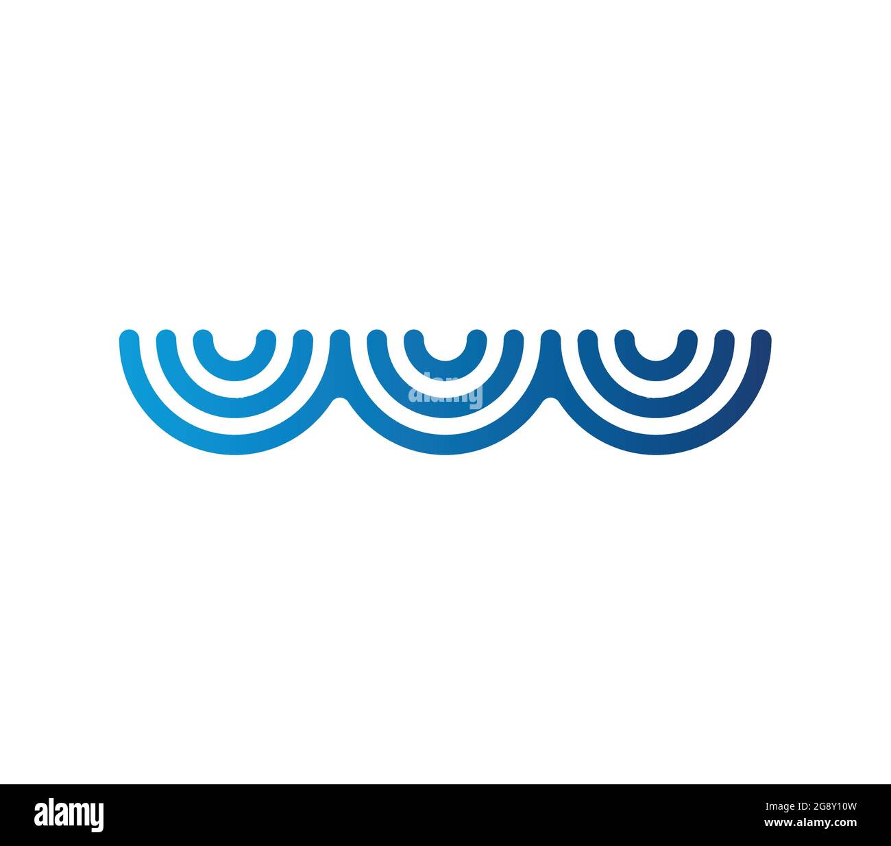 Logo onde mare stilizzata Immagini Vettoriali Stock - Alamy