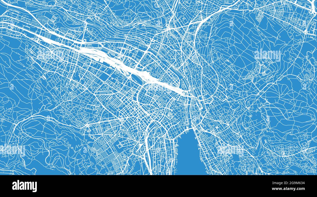 Zurigo mappa stradale Immagini Vettoriali Stock - Alamy