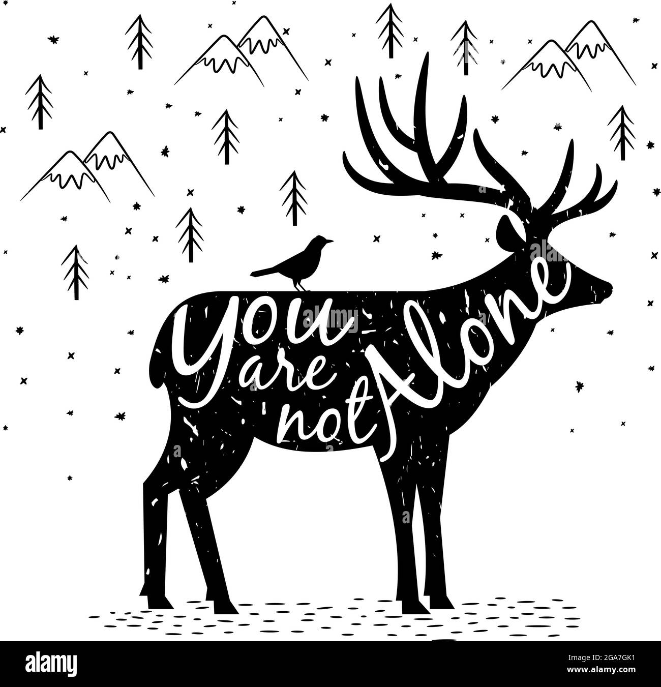 Cervo disegno Immagini Vettoriali Stock - Alamy