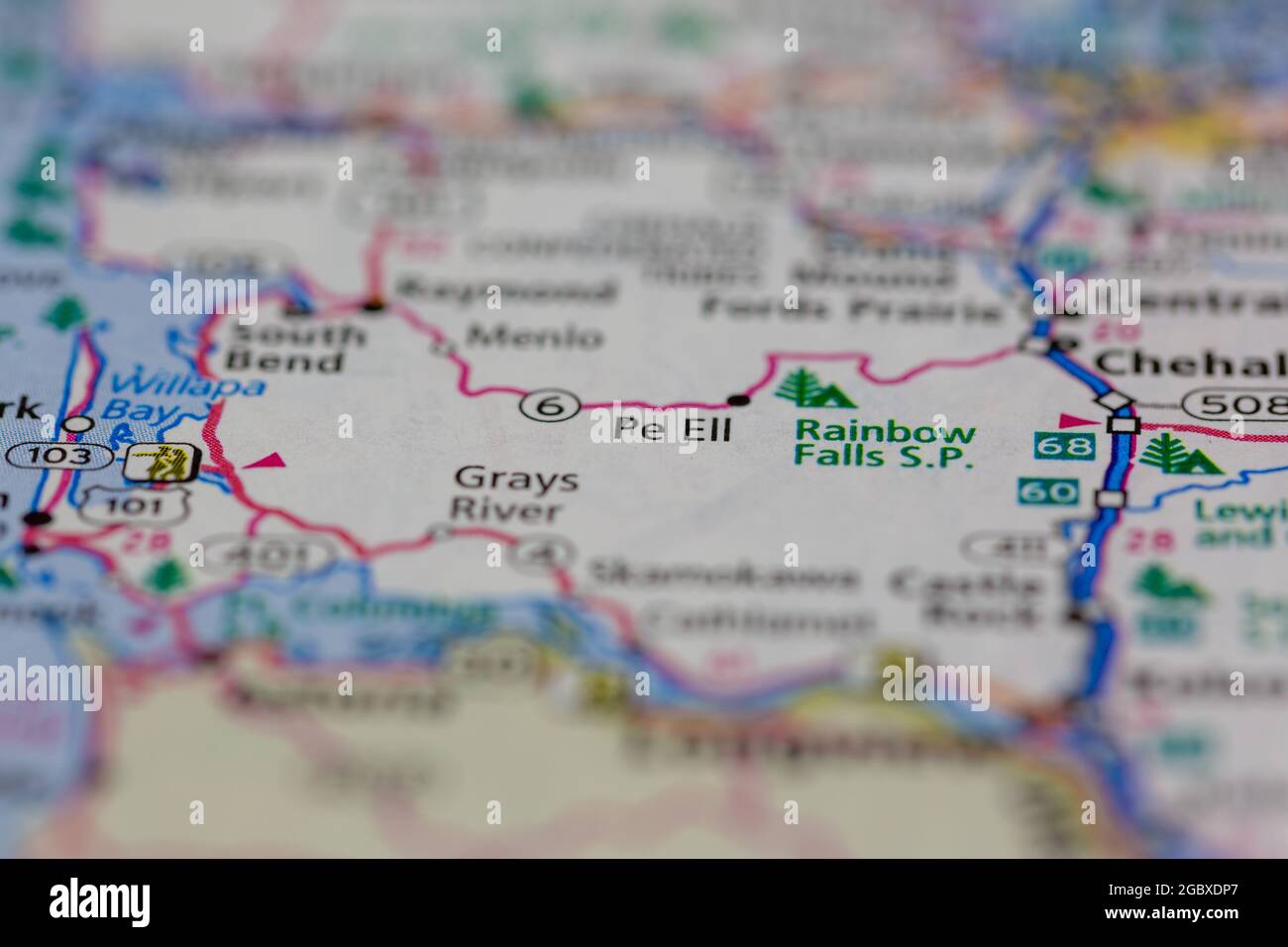 Mappa di pe ell washington immagini e fotografie stock ad alta ...