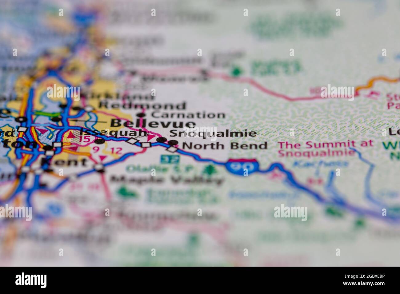 Mappa di snoqualmie washington immagini e fotografie stock ad alta ...