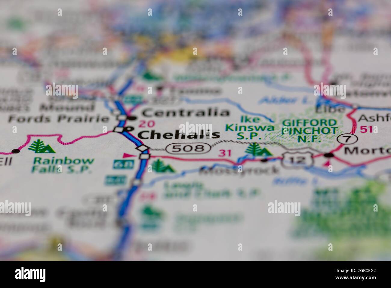 Chehalis mappa dello stato di washington immagini e fotografie stock ad ...