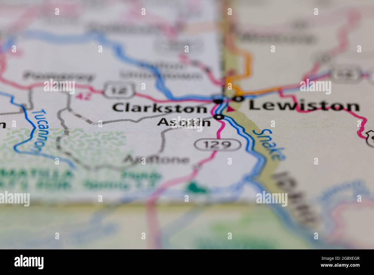 Mappa dello stato di washington asotin immagini e fotografie stock ad ...