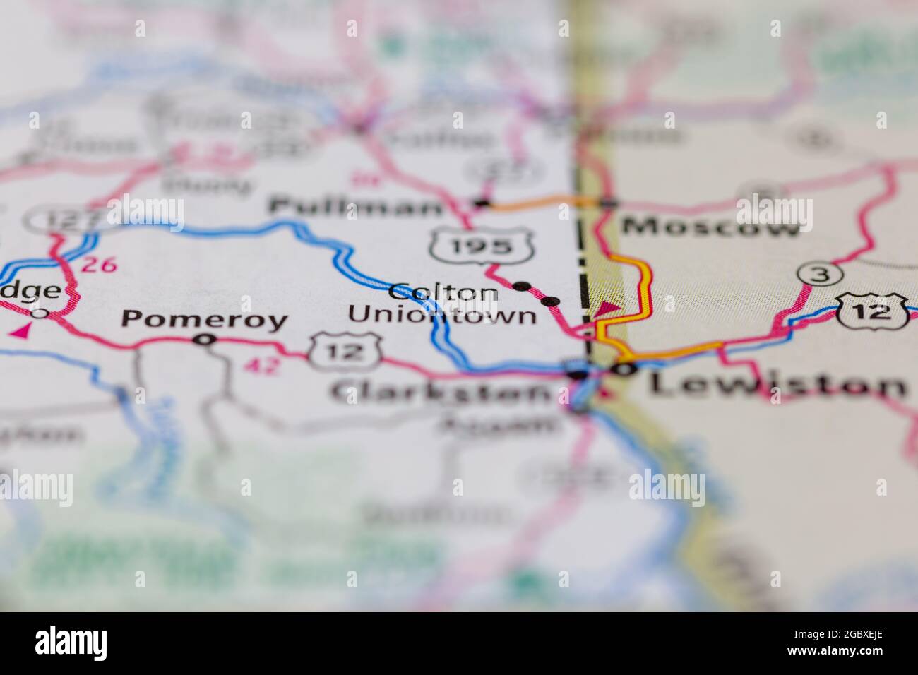 Mappa dello stato di colton washington immagini e fotografie stock ad ...