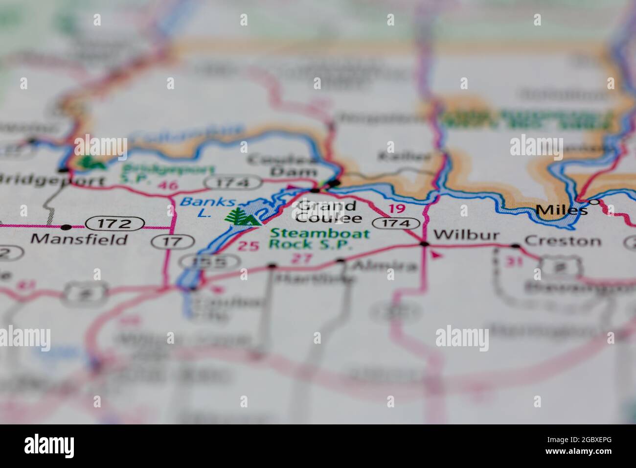 Grand coulee mappa di washington immagini e fotografie stock ad alta ...