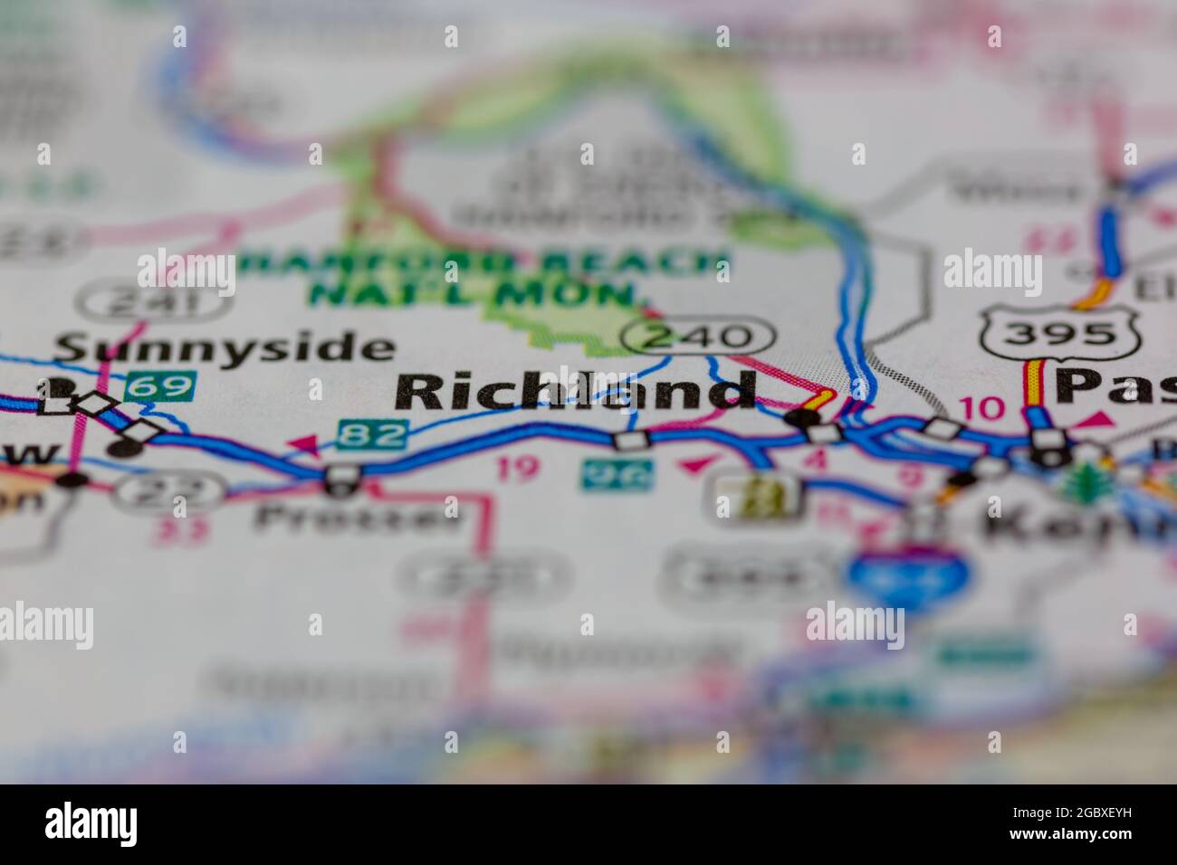 Mappa di richland washington immagini e fotografie stock ad alta ...