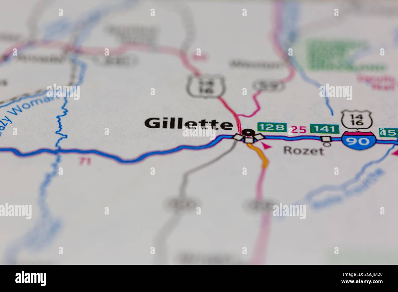 Mappa di gillette wyoming immagini e fotografie stock ad alta ...