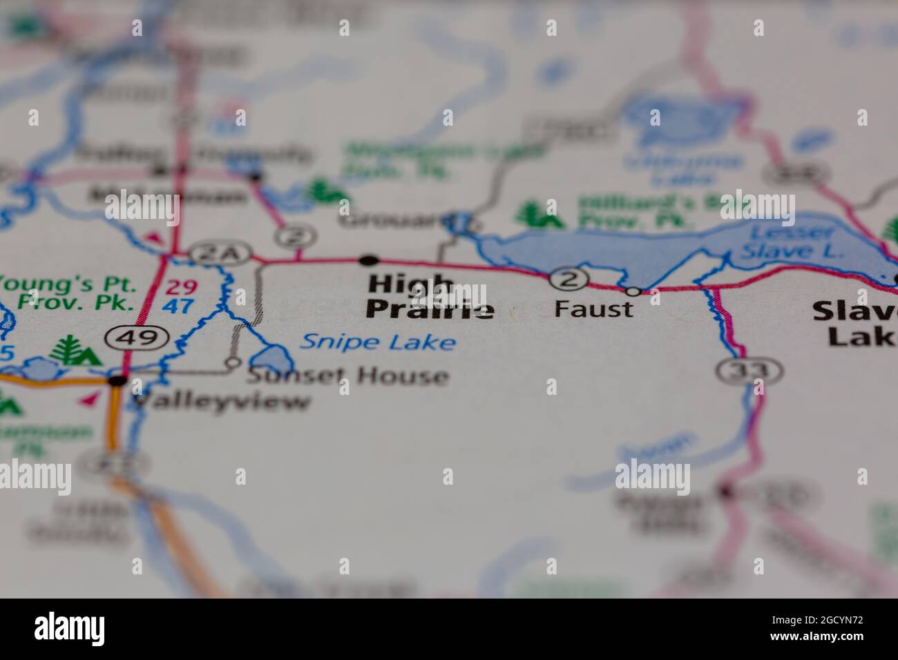 Alta prateria alberta su una mappa immagini e fotografie stock ad alta ...