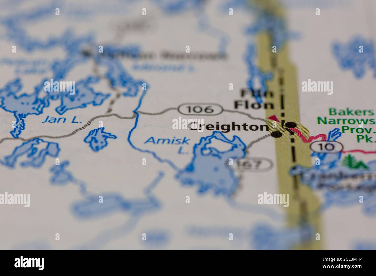 Mappa di creighton saskatchewan immagini e fotografie stock ad alta ...