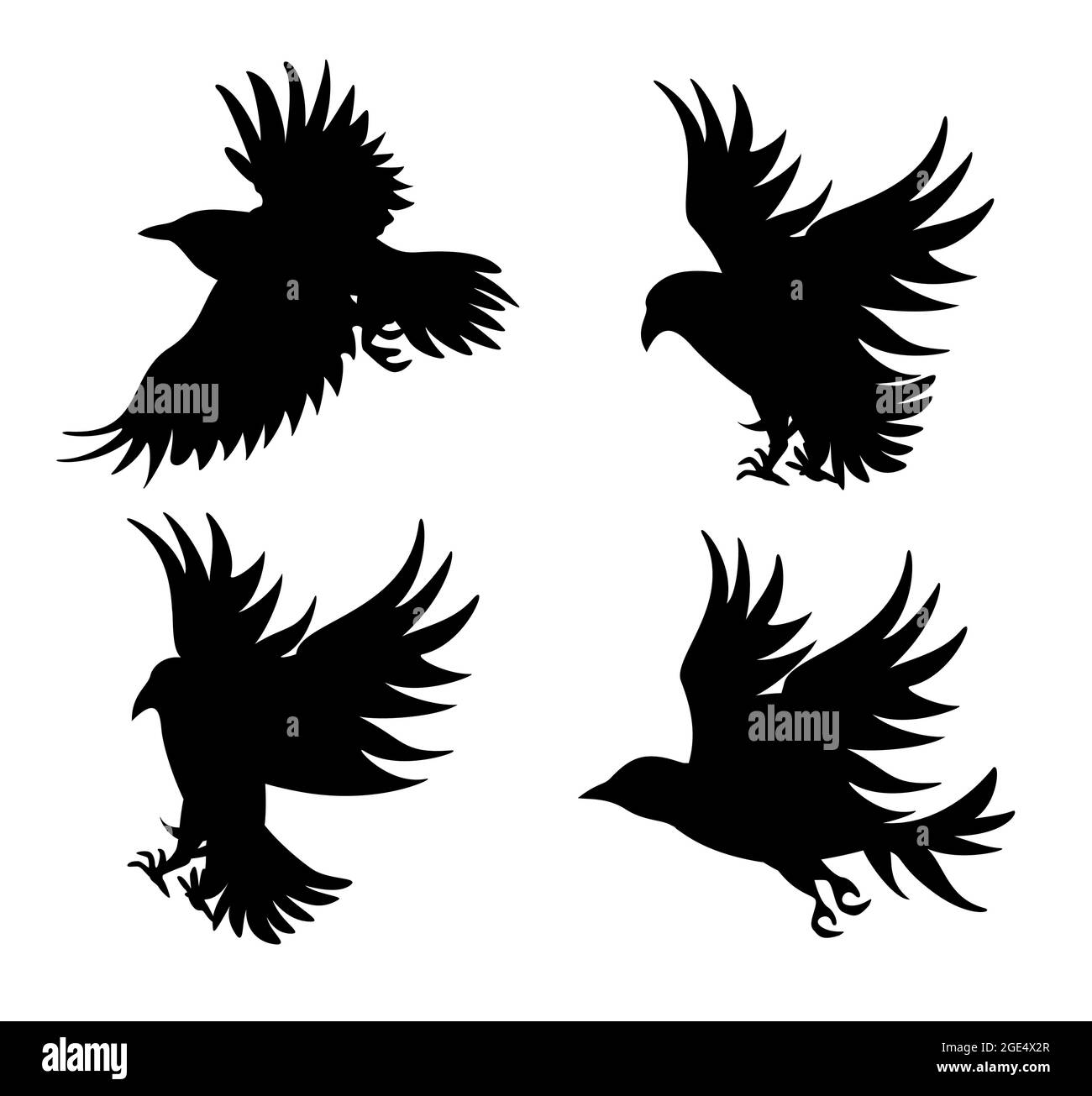 Sagome di uccelli in volo Immagini Vettoriali Stock - Alamy