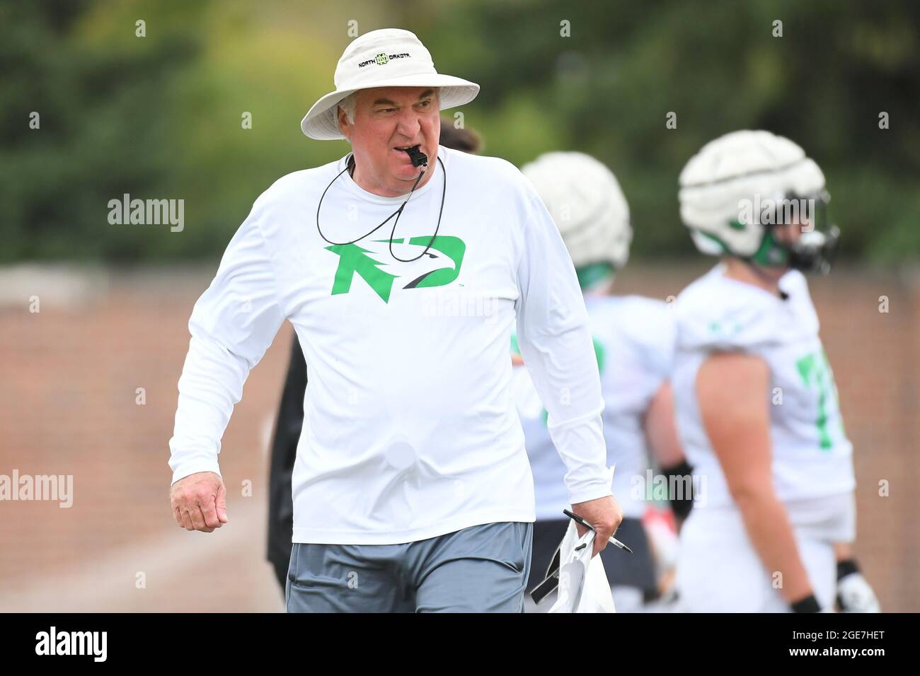 17 agosto 2021: North Dakota Fighting Hawks capo allenatore Bubba ...