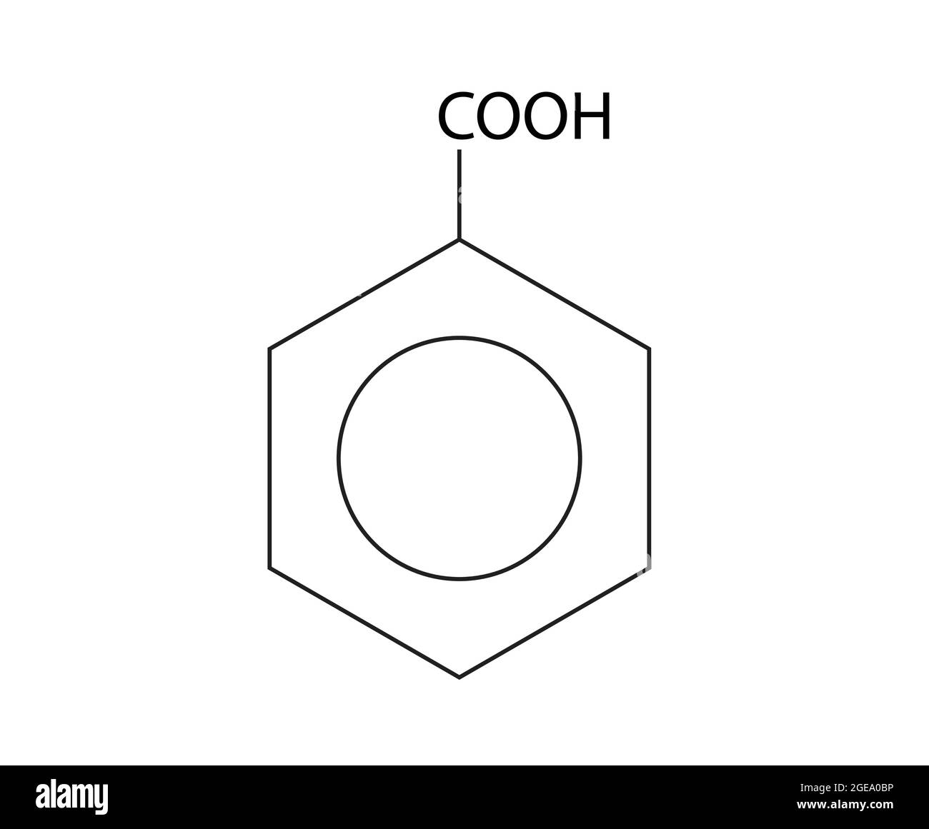 Struttura chimica dell'acido benzoico, anatomia dell'acido benzoico ...