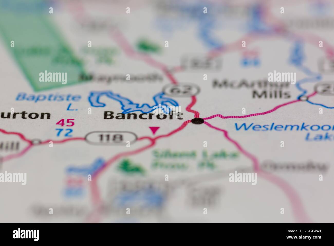 Bancroft Ontario Canada è indicato su una mappa stradale o una mappa ...