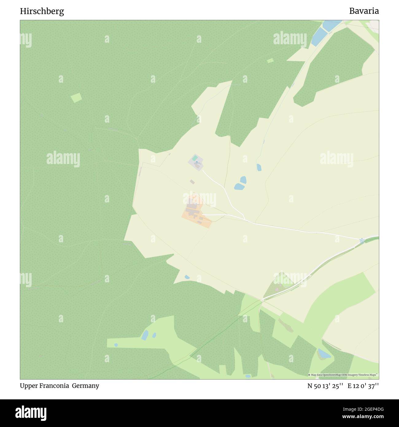 Hirschberg, alta Franconia, Germania, Baviera, N 50 13' 25'', e 12 0 ...