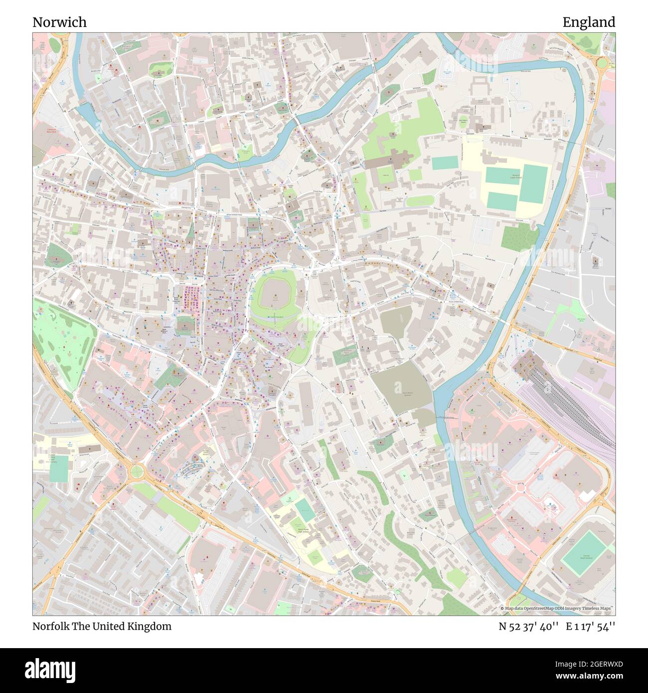 Mappa di norwich immagini e fotografie stock ad alta risoluzione - Alamy