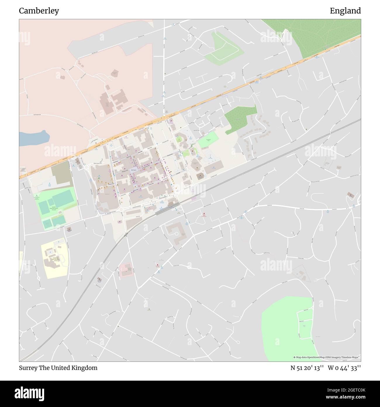 Mappa di camberley Immagini senza sfondo e Foto Stock ritagliate - Alamy
