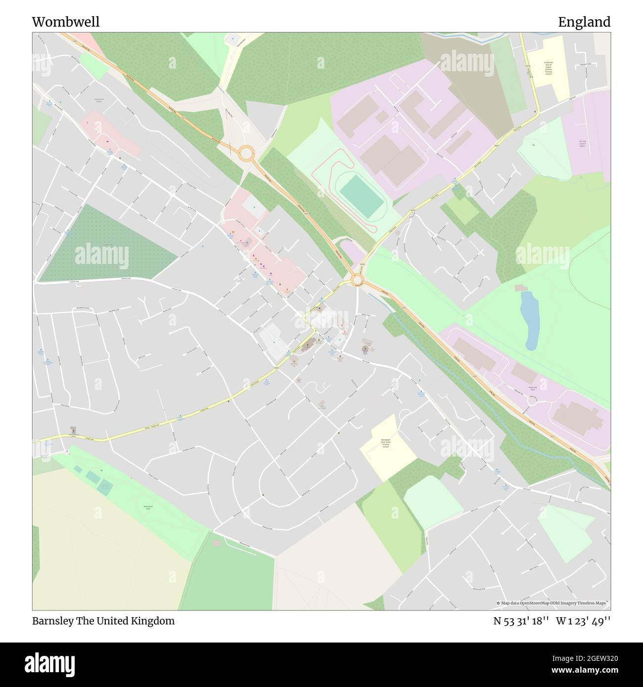 Wombwell, Barnsley, Regno Unito, Inghilterra, N 53 31' 18'', W 1 23' 49 ...