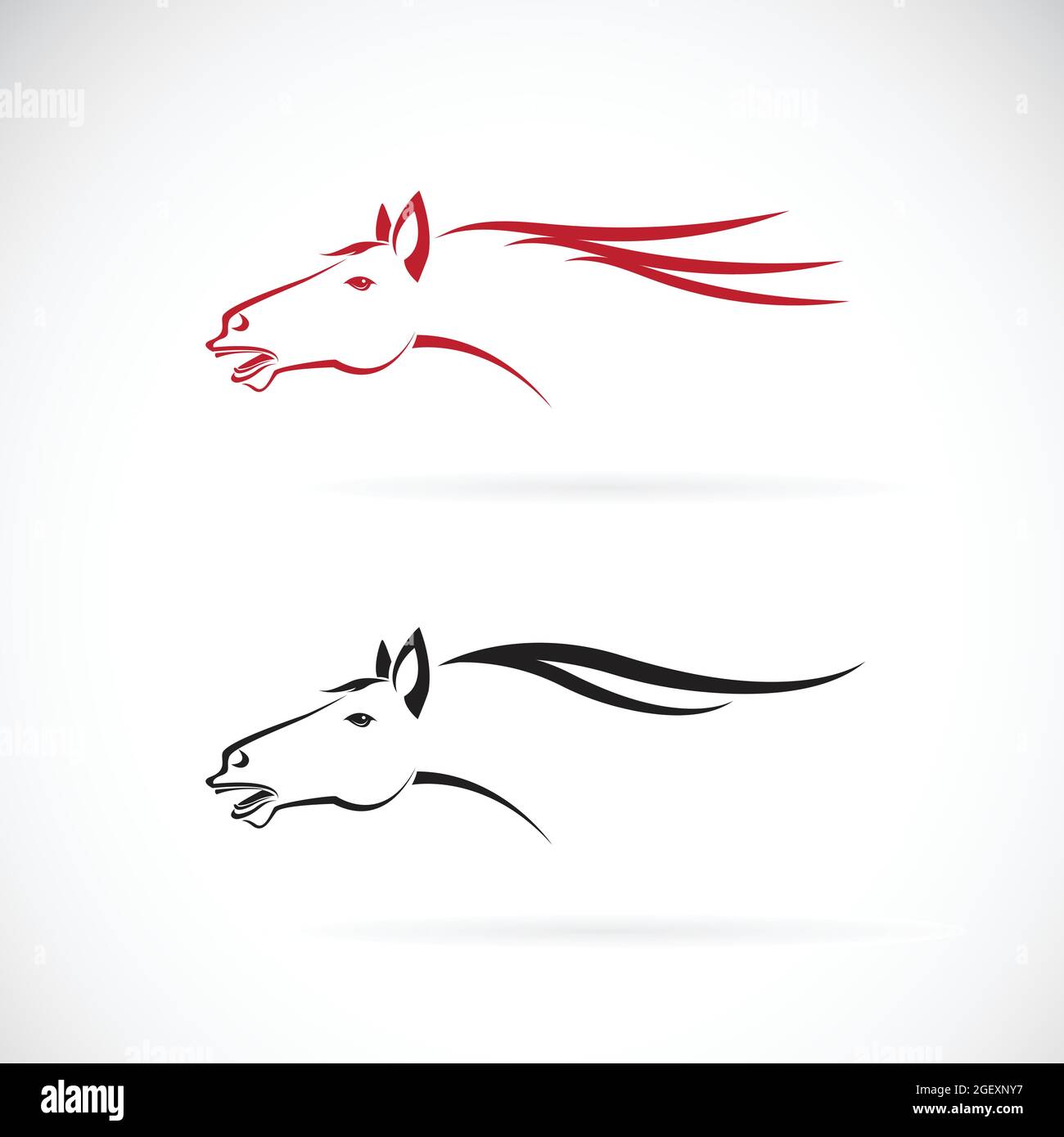 Immagini vettoriali del disegno della testa del cavallo su uno sfondo ...