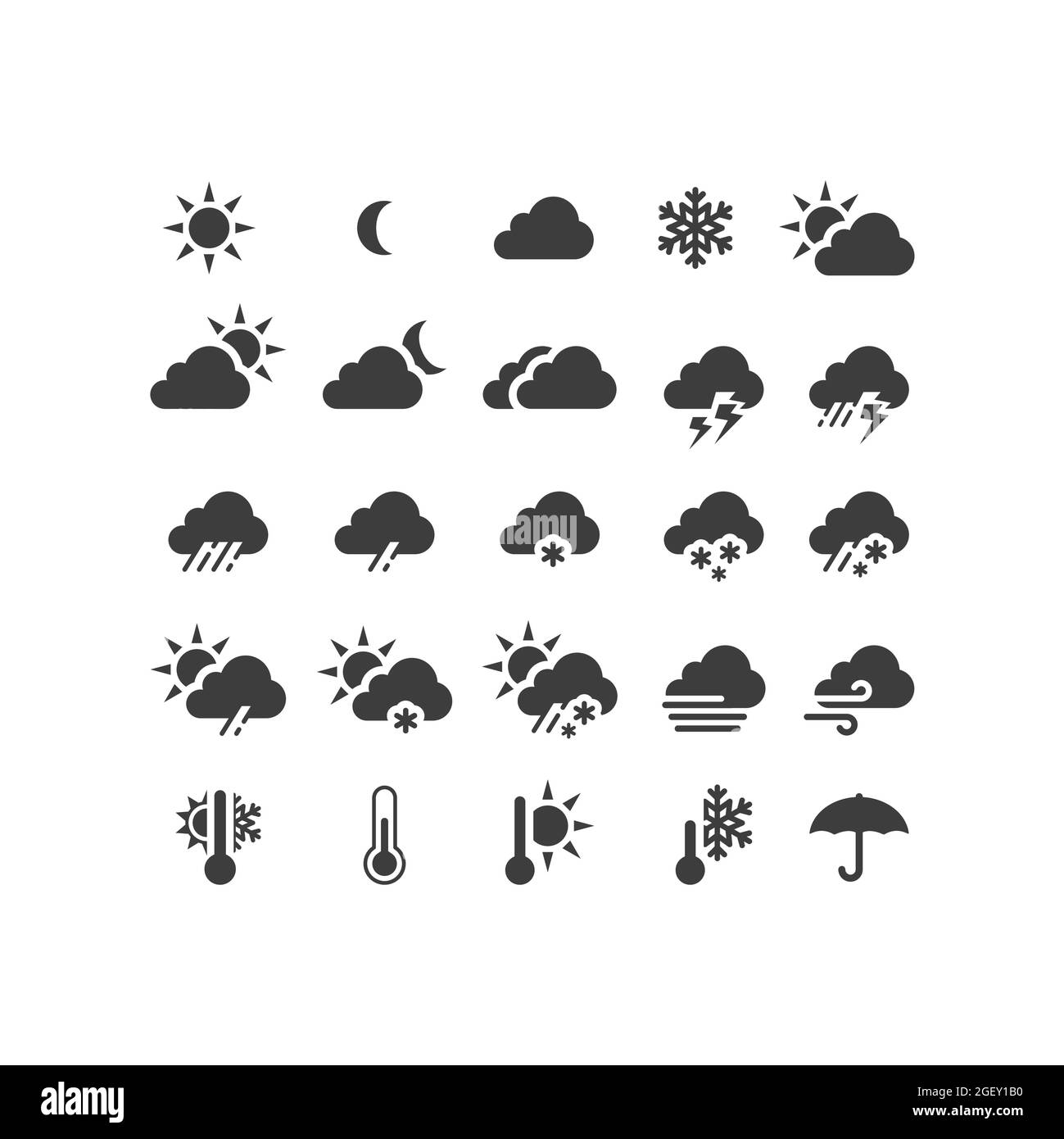 Weather forecast symbols immagini e fotografie stock ad alta ...