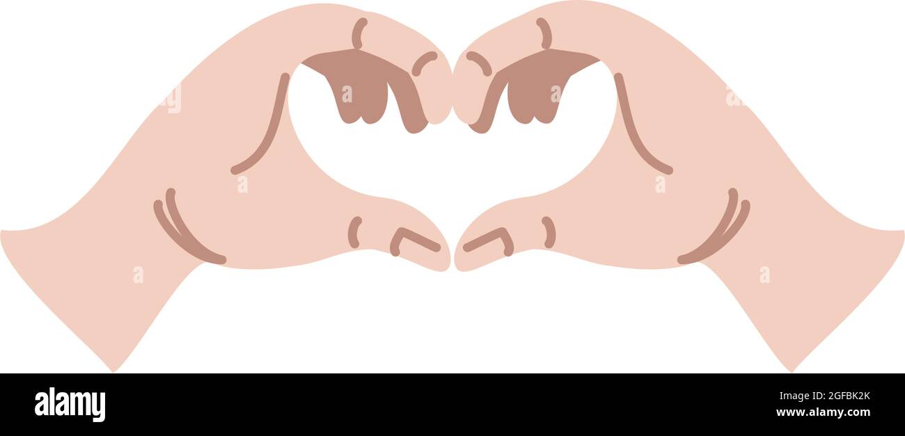 Due mani che fanno un cuore Immagini Vettoriali Stock - Alamy