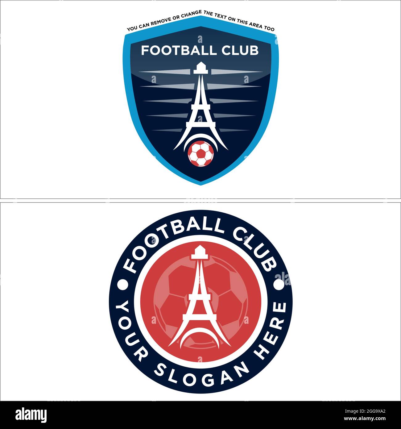 Emblema del logo del club di calcio sportivo Immagini Vettoriali Stock ...