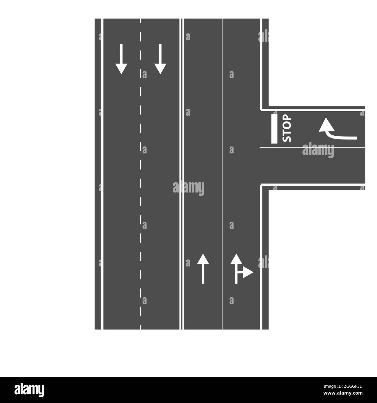 Segnaletica stradale asfalto Immagini Vettoriali Stock - Alamy
