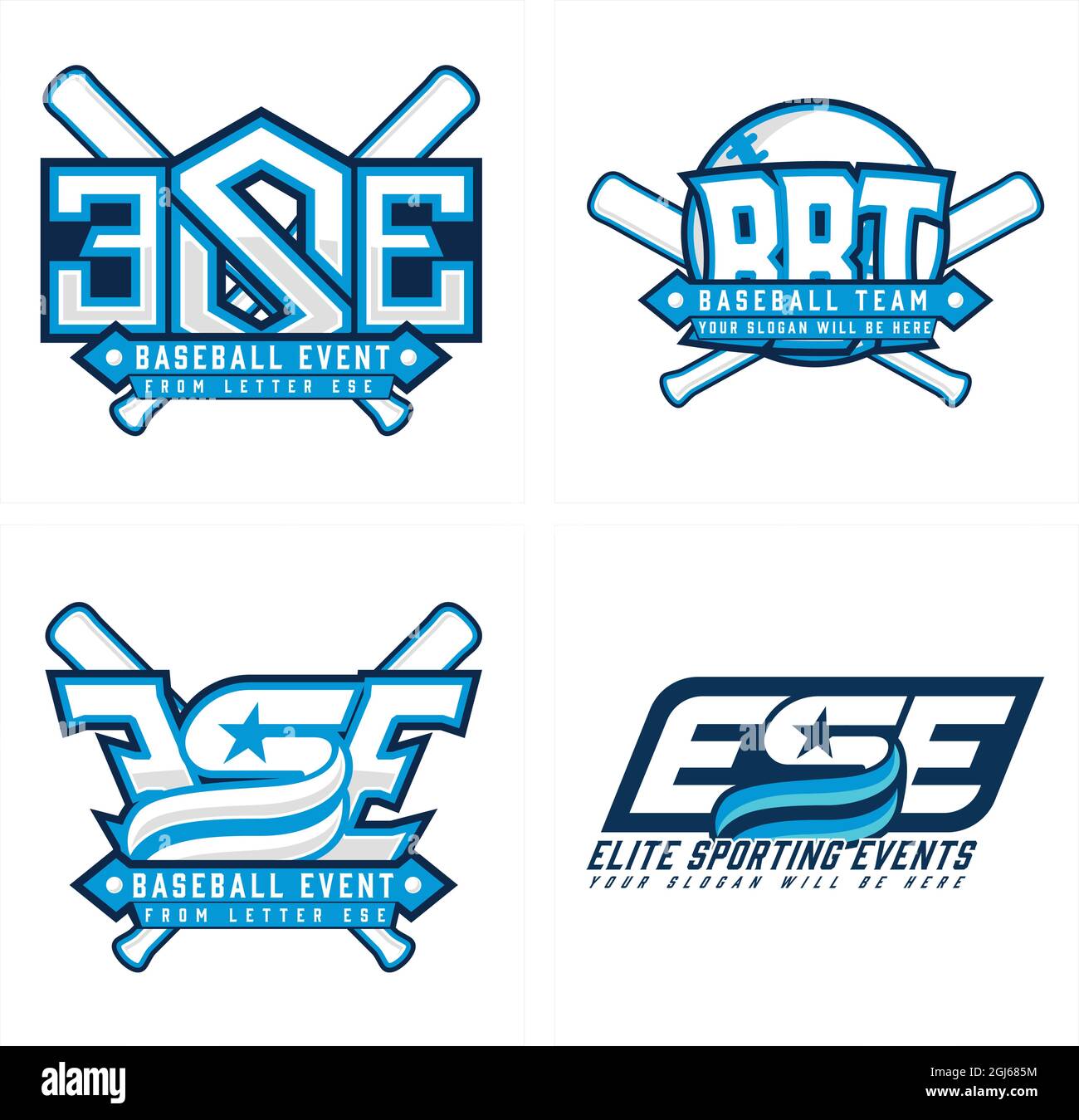 Palla baseball logo Immagini Vettoriali Stock - Alamy