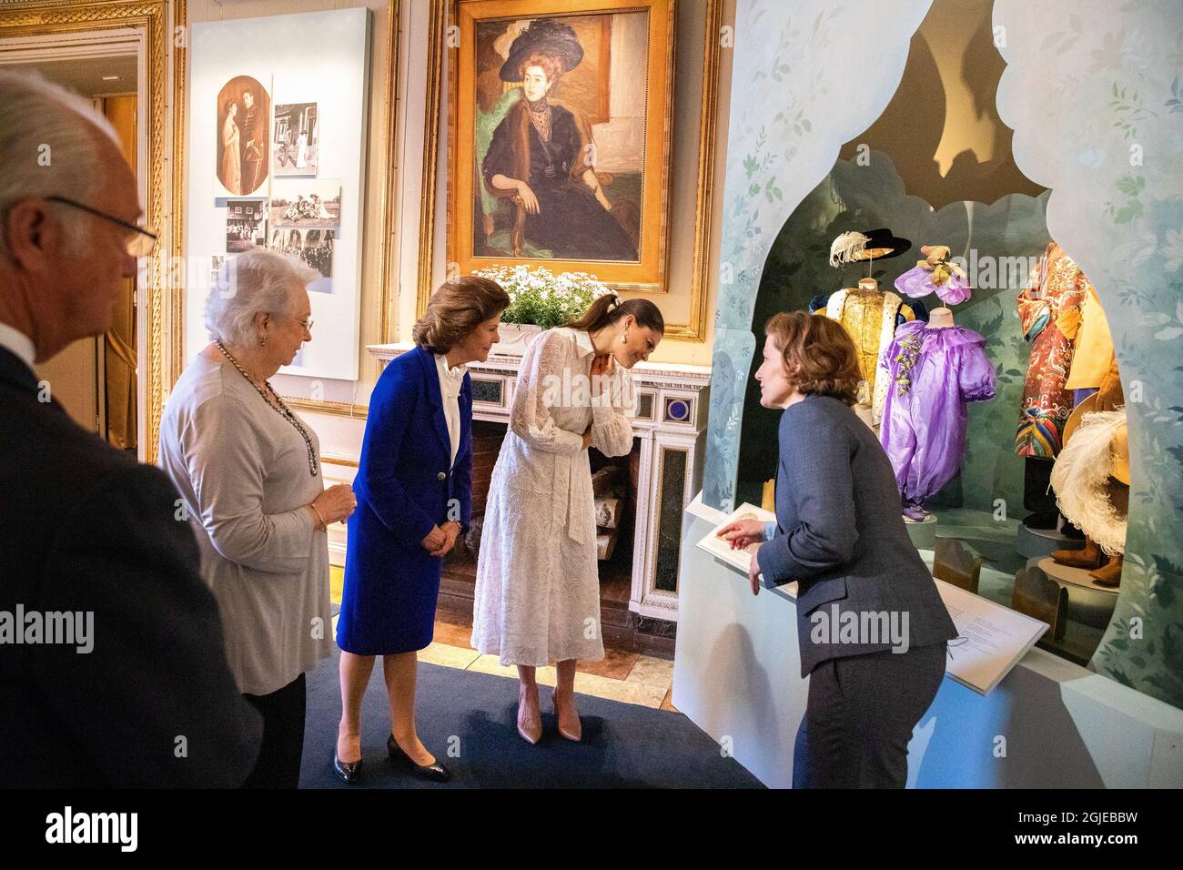 La coppia reale, la Principessa della Corona e la Principessa Christina ...