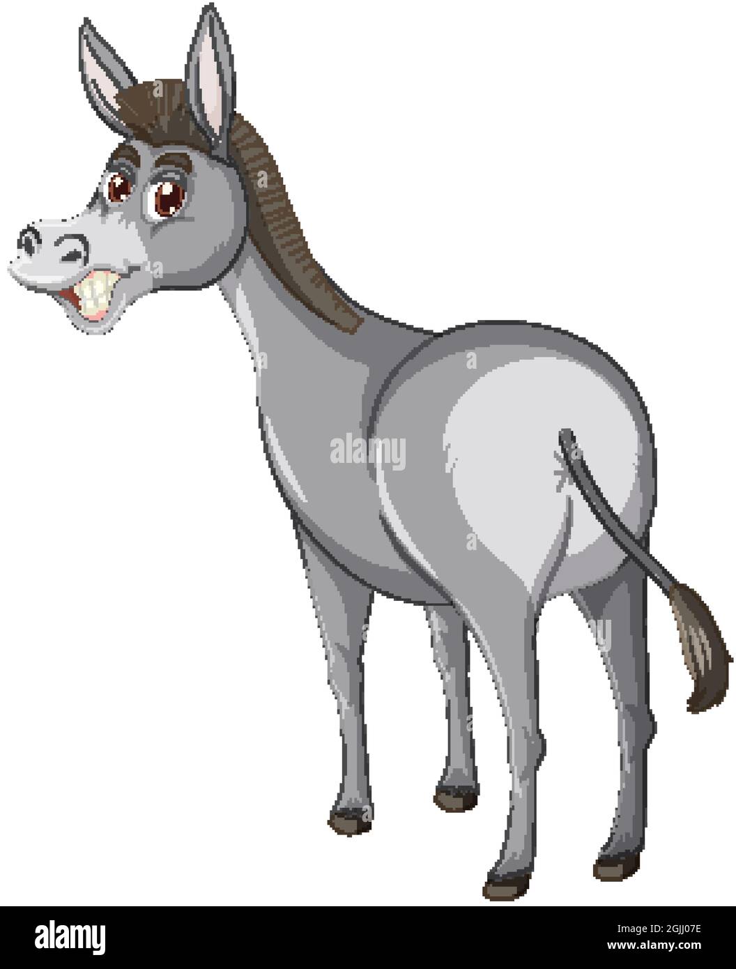 Gray donkey cartoon illustration Immagini Vettoriali Stock - Alamy