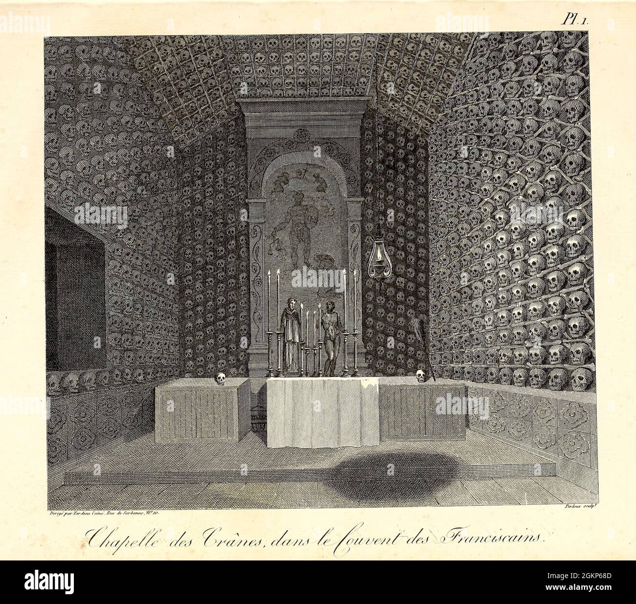 Cappella degli sculloni nel Convento Francescano. Rio de Janeiro, Brasile dal libro Voyage à la ...