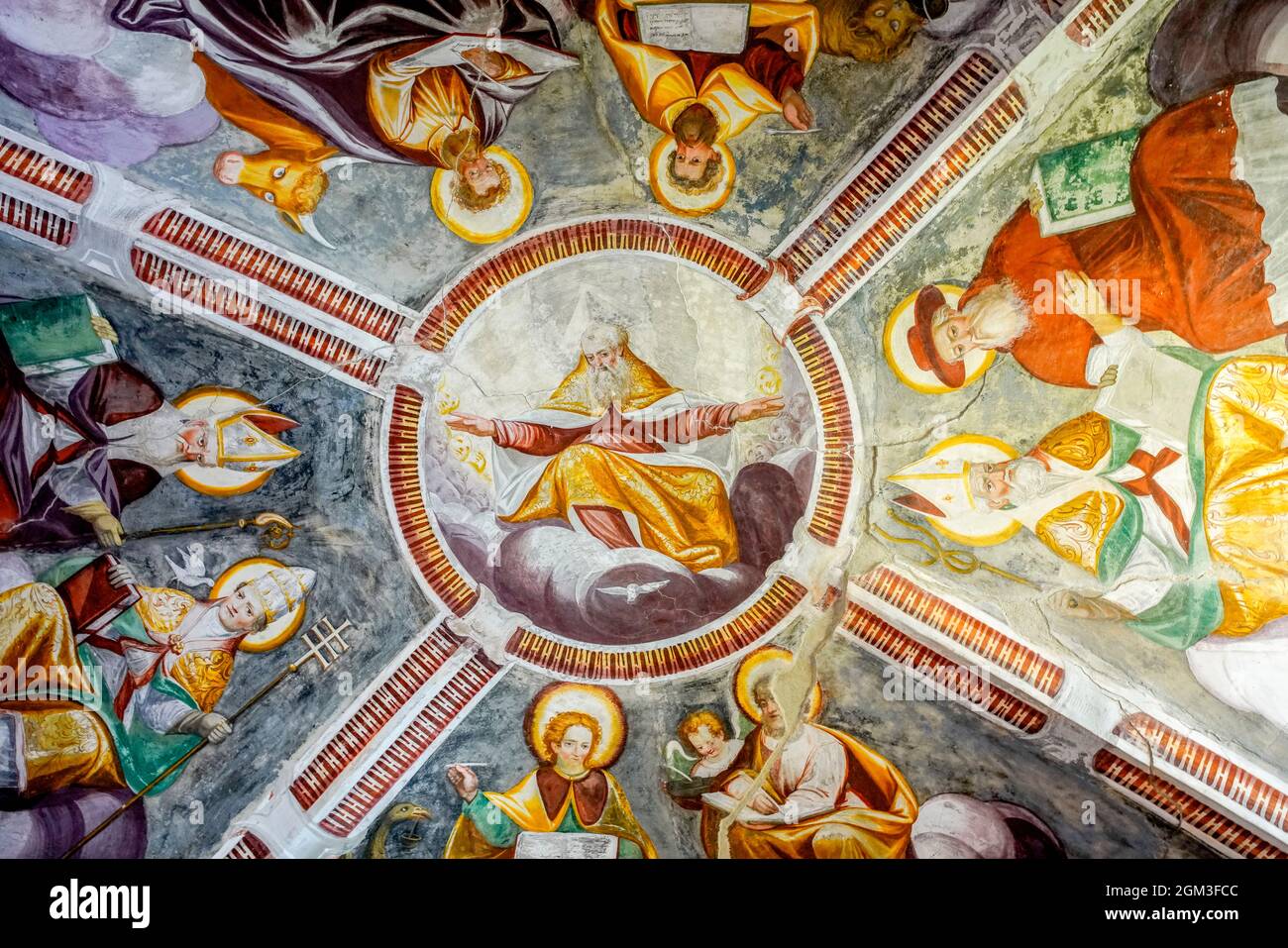 Affreschi nell'abside della chiesa romanica di San Bernardo nel ...