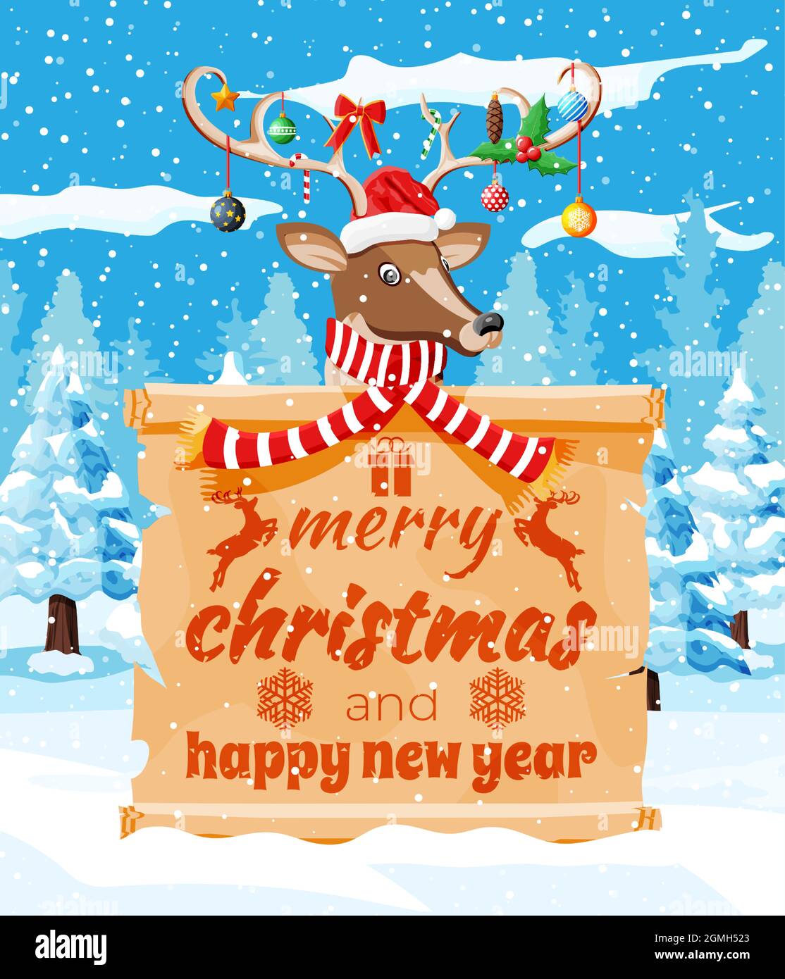 Arco di corna di cervo Immagini Vettoriali Stock - Alamy