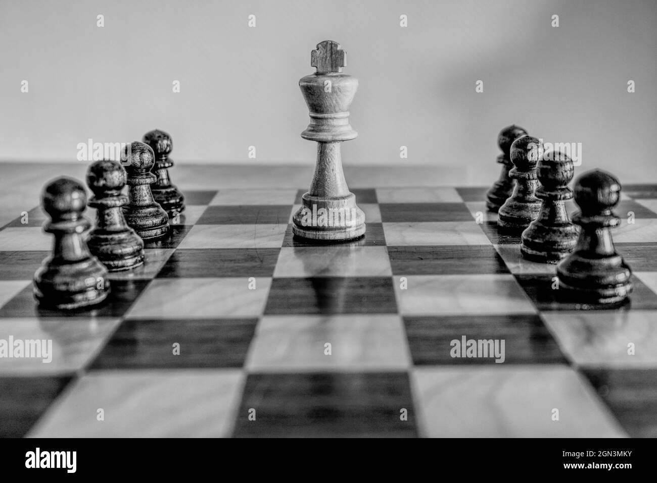 Pedina degli scacchi nera Foto e Immagini Stock in Bianco e Nero - Alamy