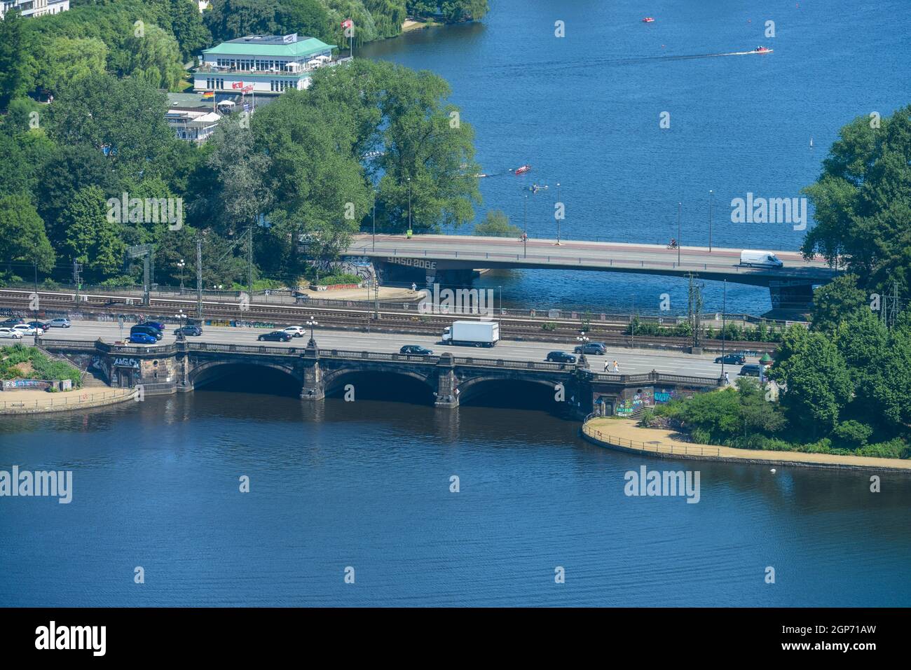 Lago interno alster aussenalster immagini e fotografie stock ad alta ...