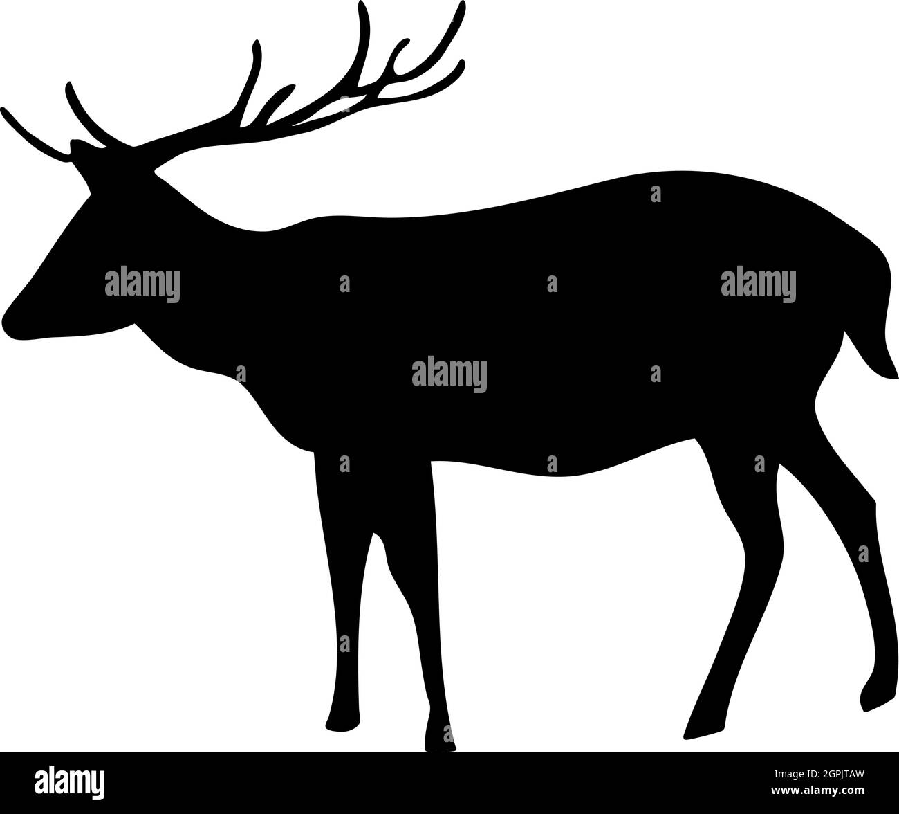 Deer silhouette Immagini Vettoriali Stock - Alamy