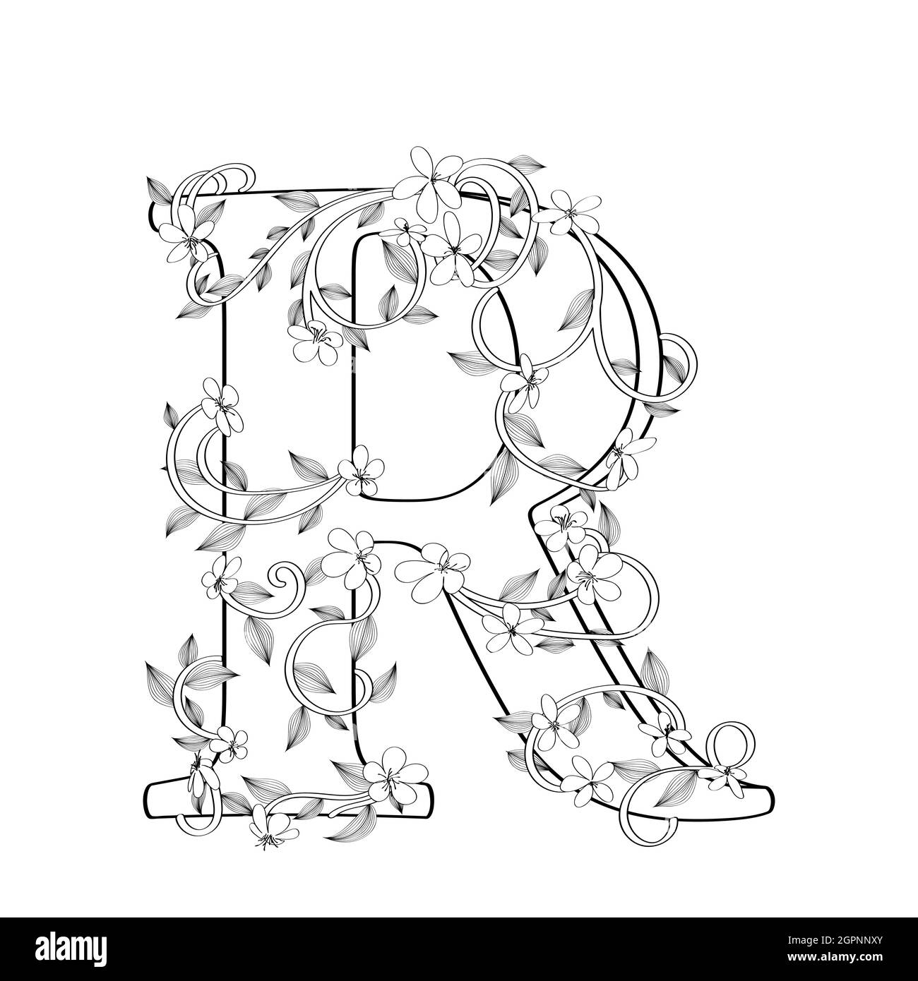 Lettera r decorativa immagini e fotografie stock ad alta risoluzione ...