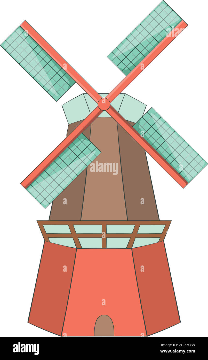 Sfondo di disegno del mulino a vento Immagini Vettoriali Stock - Alamy