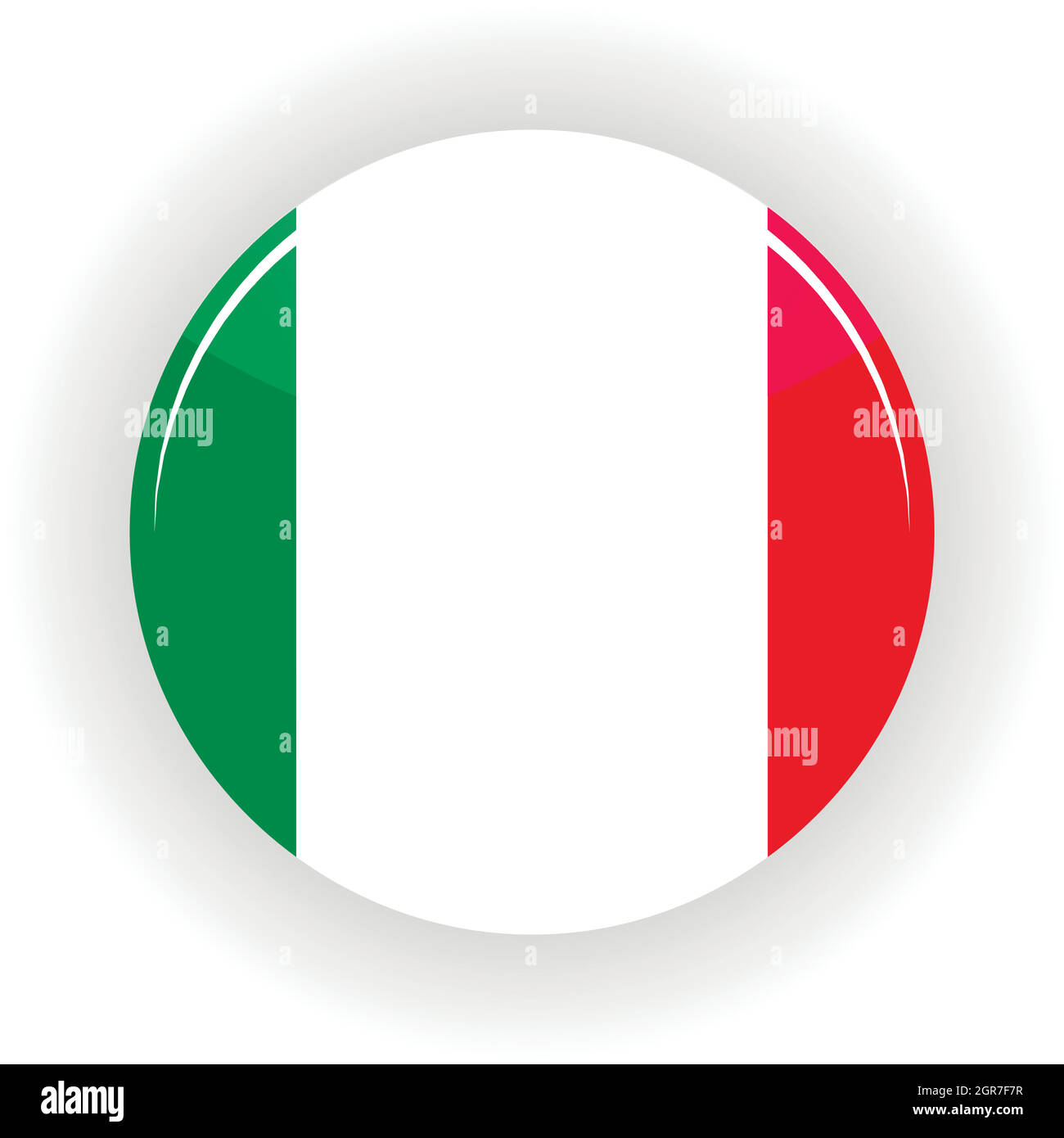 Bandiera italia cerchio Immagini Vettoriali Stock - Alamy