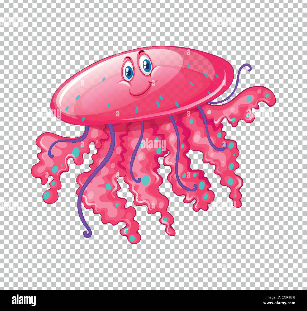 Sfondo bianco medusa Immagini Vettoriali Stock - Alamy