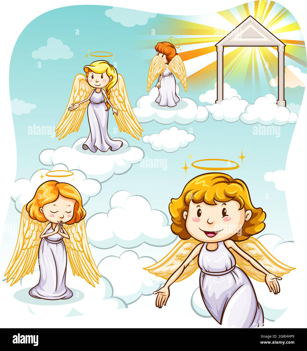 Persona angeli del cielo Immagini Vettoriali Stock - Alamy