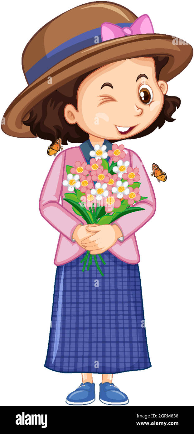 Ragazza con farfalla Immagini Vettoriali Stock - Alamy